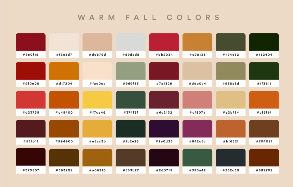 20 Fall Color Palettes for a Warm Fall Aesthetic | Looka