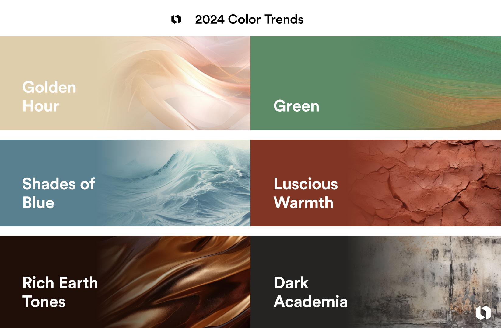 Top 6 Color Trends of 2024 + Color Inspiration | Looka